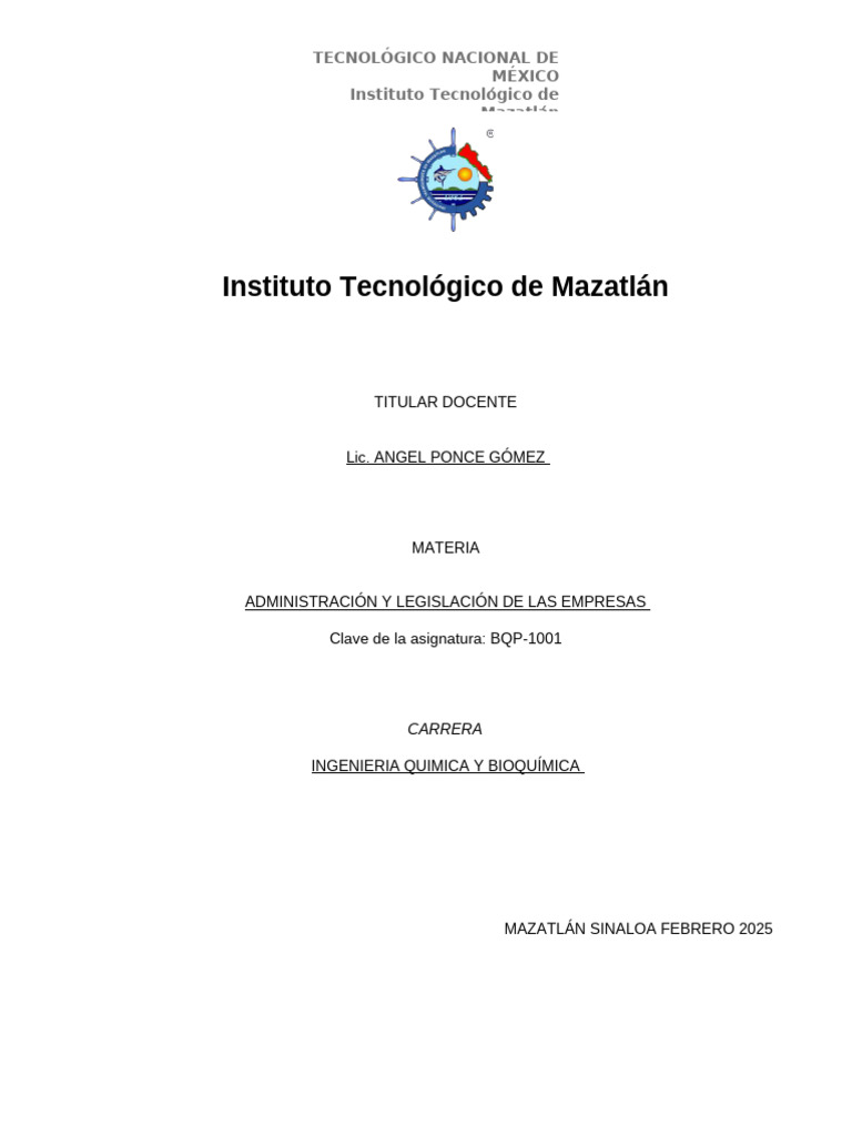 Unidad I Admón. Leg. Emp. 2025 | PDF | Business | Planificación