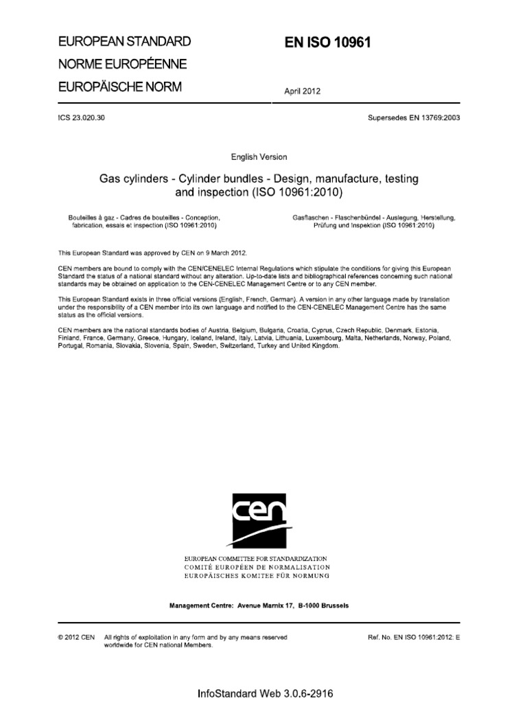 En Iso-10961 2012 | PDF
