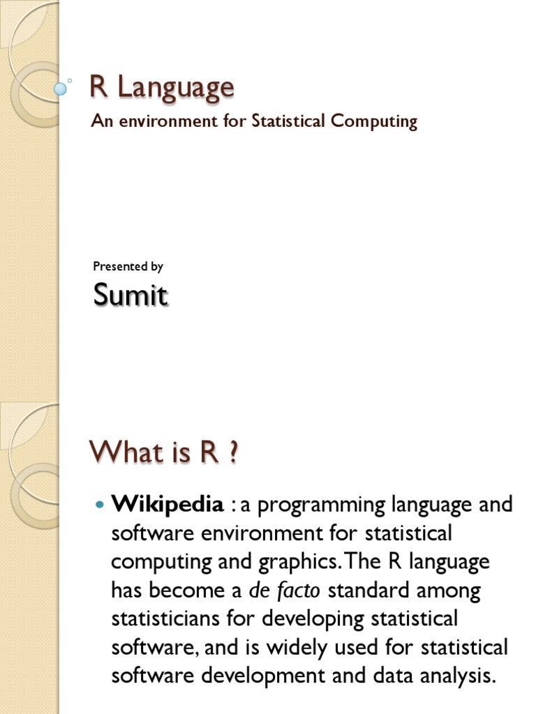R Language | PDF | R (Programming Language) | Spss R Language | PDF | R (Programming Language) | Spss