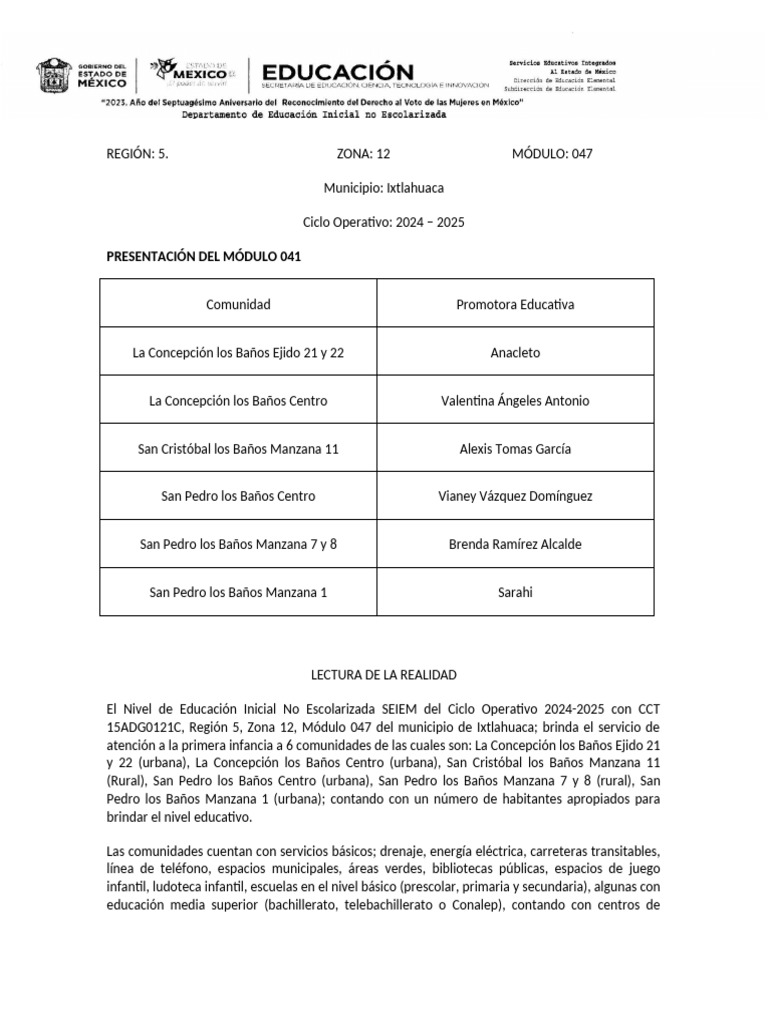 Diagnostico Socioeducativo 047 | PDF | Teoría de apego