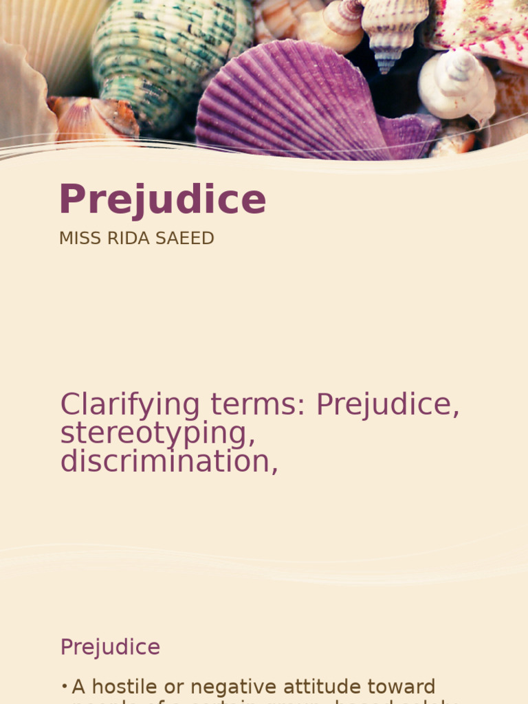 10 Prejudice and Discrimination (1) | PDF | Stereotypes | Prejudices