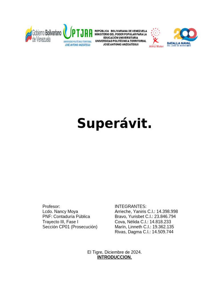 Cont Avanzada - Superavit | PDF | Balance presupuestario del gobierno ...