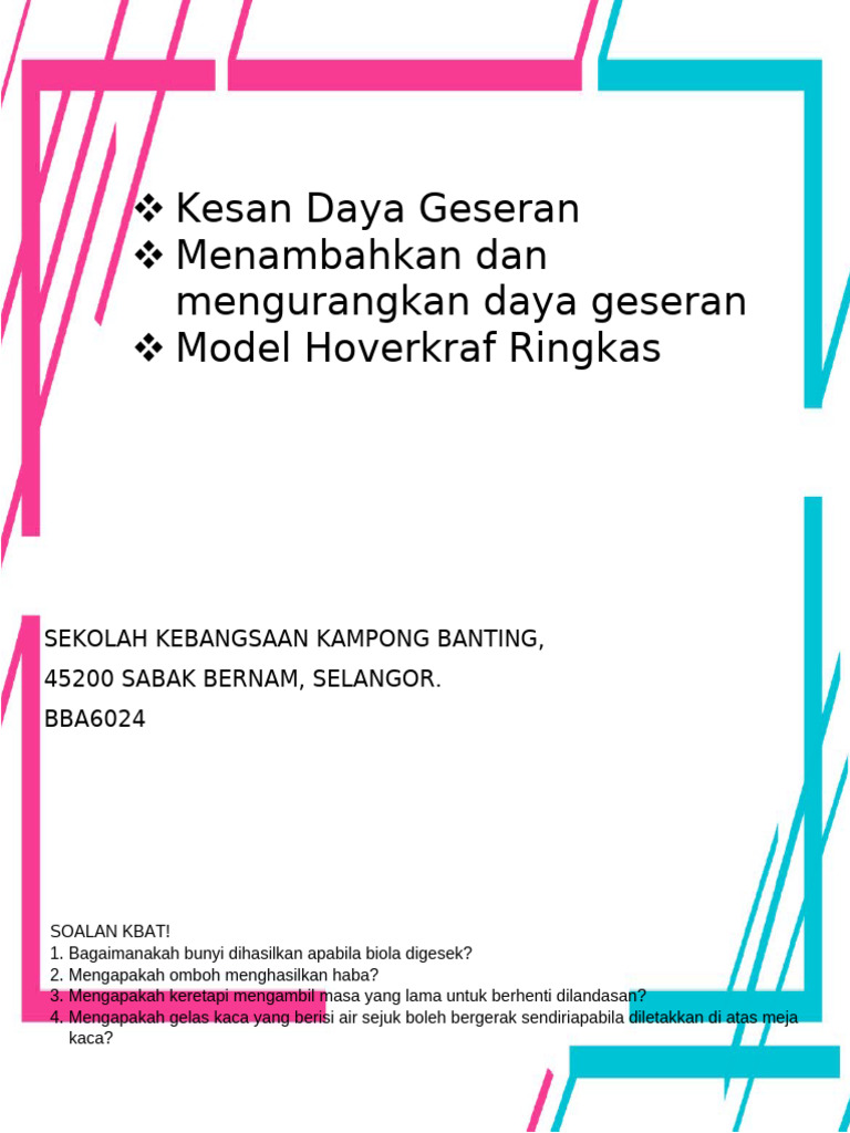 Definisi Daya Geseran dan Aplikasinya | PDF
