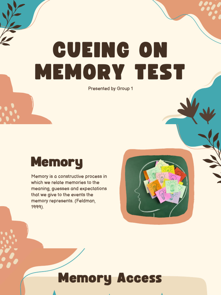 Cueing on memory test | PDF | Memory | Recall (Memory)
