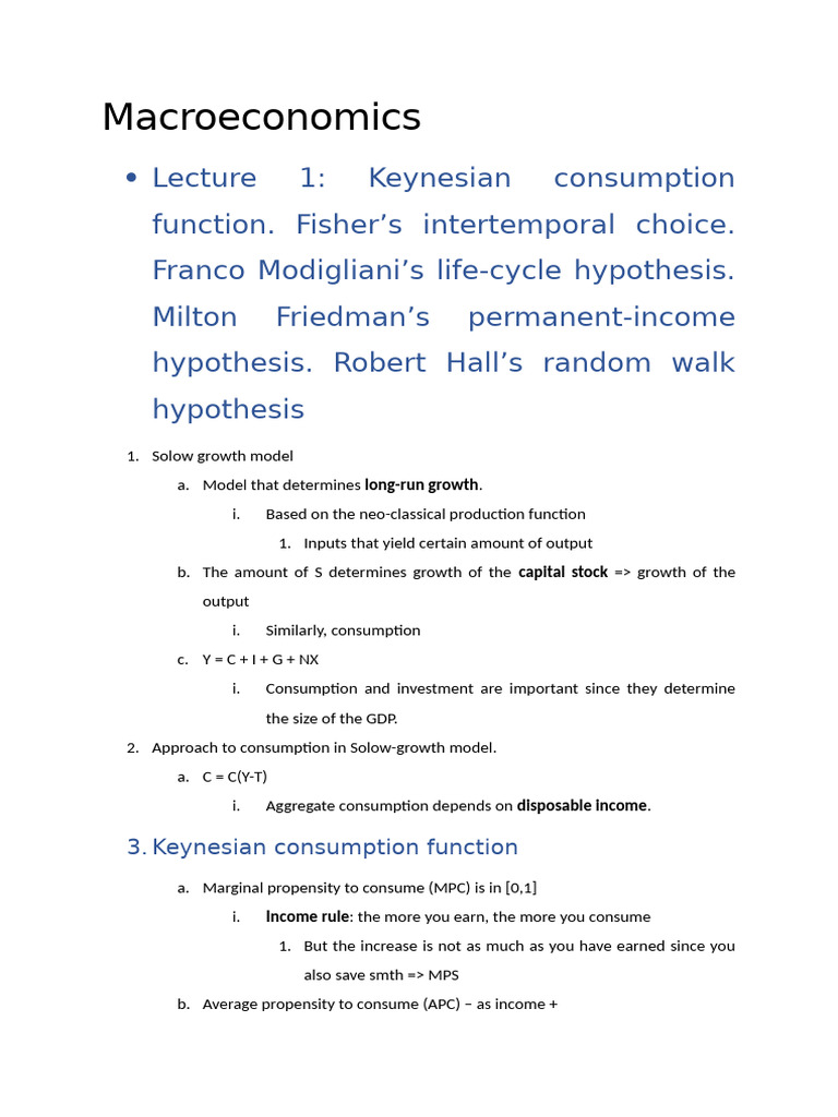Macroeconomics 2 | PDF | Consumption (Economics) | Quantity Theory Of Money