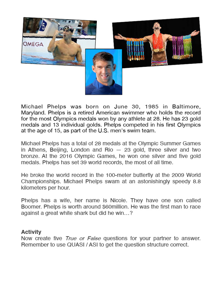 Michael Phelps Factfile | PDF