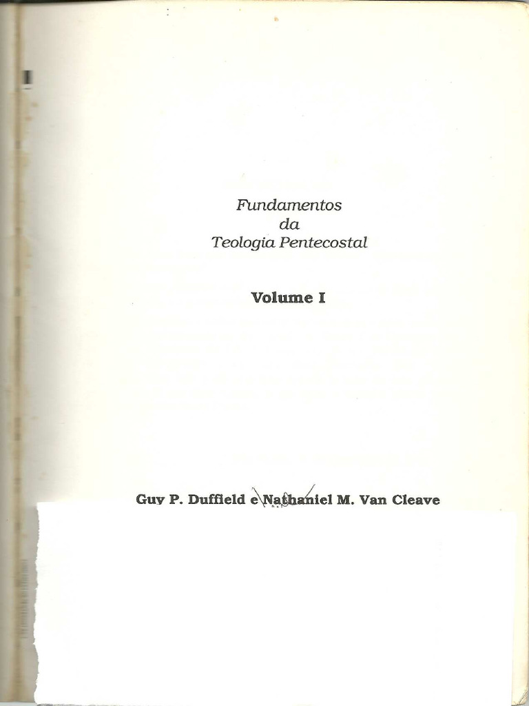 Fundamentos Teologia Pentecostal | PDF