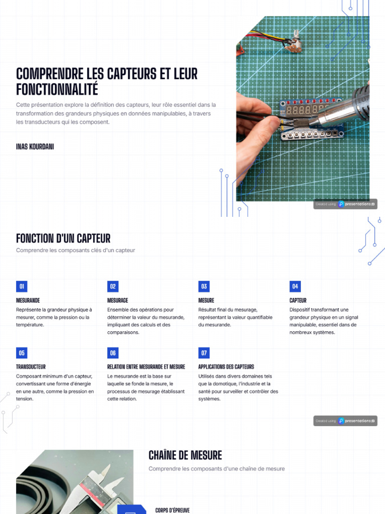 Définition des capteurs | PDF