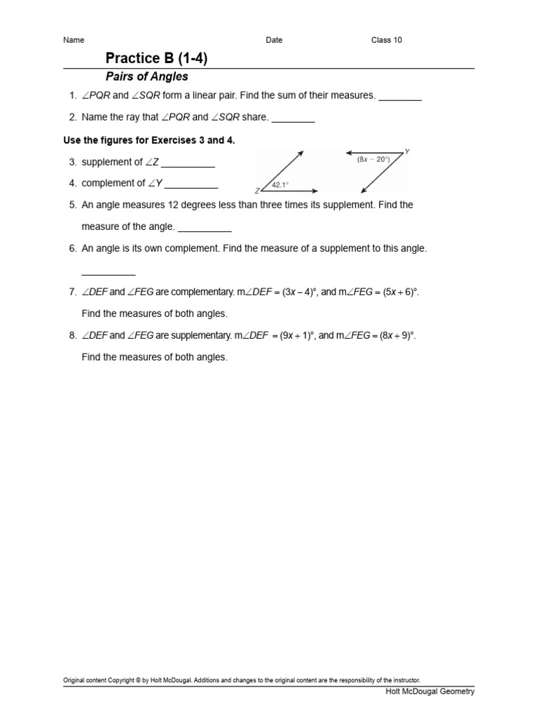 Geometry Practice Exercises for Class 10 | PDF | Area | Geometric Shapes