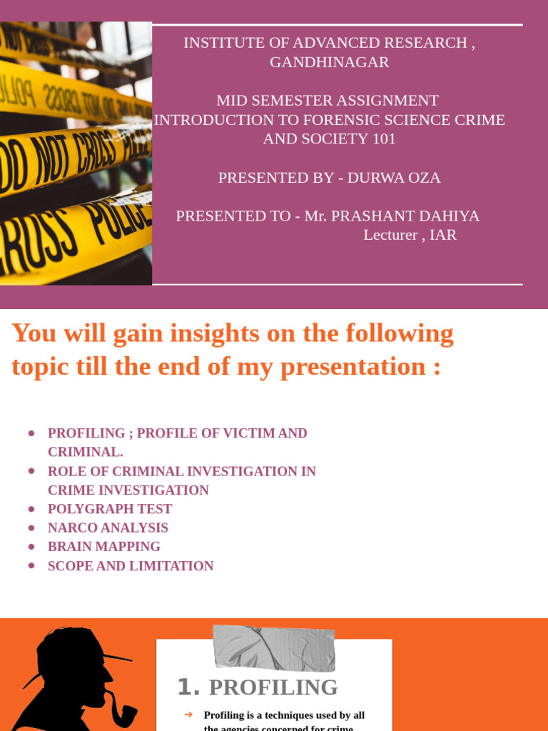 Bfs 101 Assignment | PDF | Offender Profiling | Polygraph