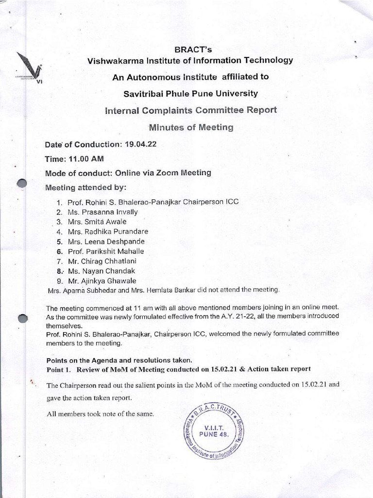 MOM ICC Committee | PDF