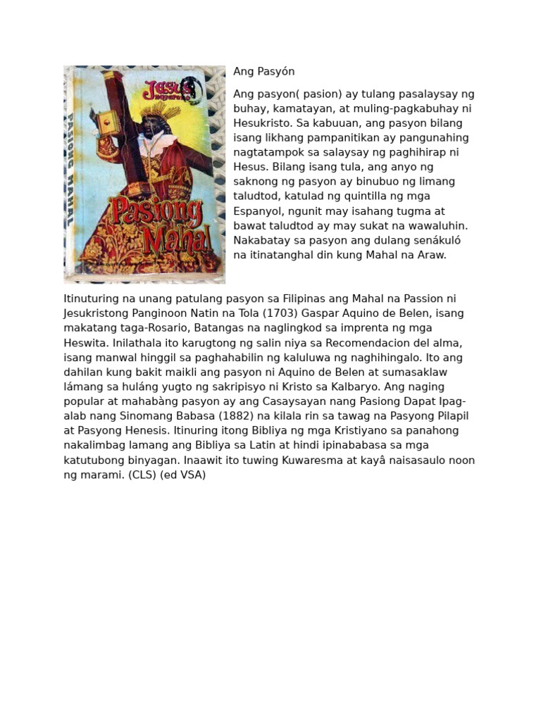 Pasyon | PDF