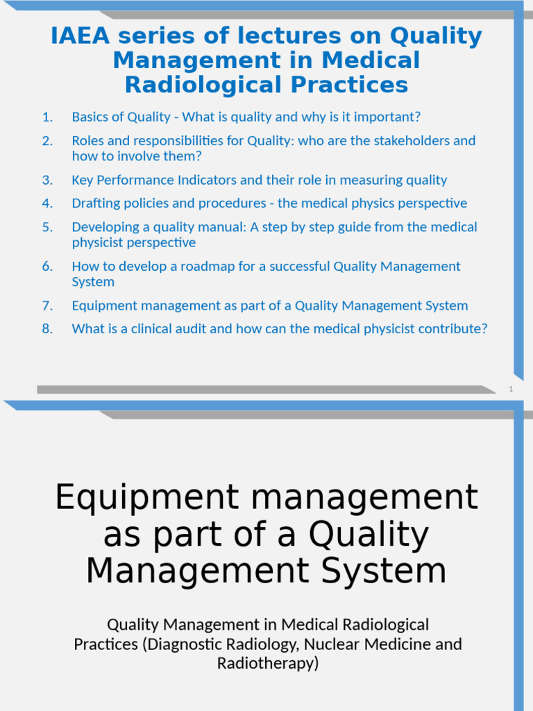 07 Equipment Management | PDF | Medical Physics | Radiology