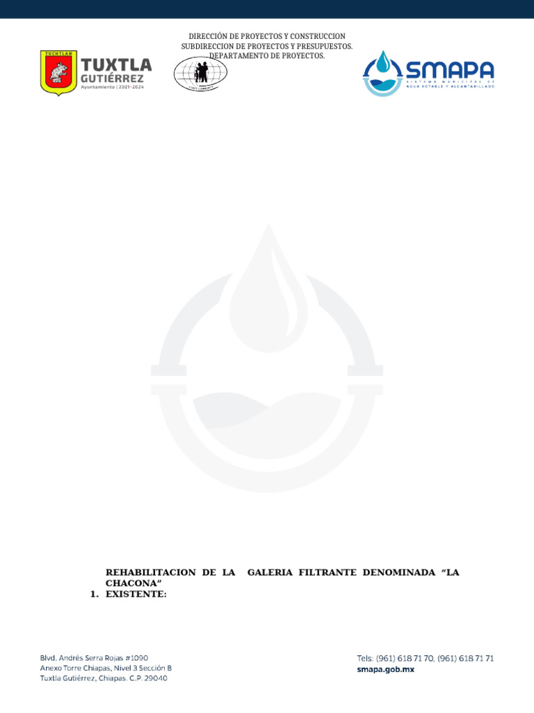 Galeria La Chacona | PDF | Tubería (transporte de fluidos) | Ingeniería ...