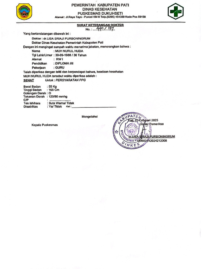 Suket kesehatan (1) | PDF