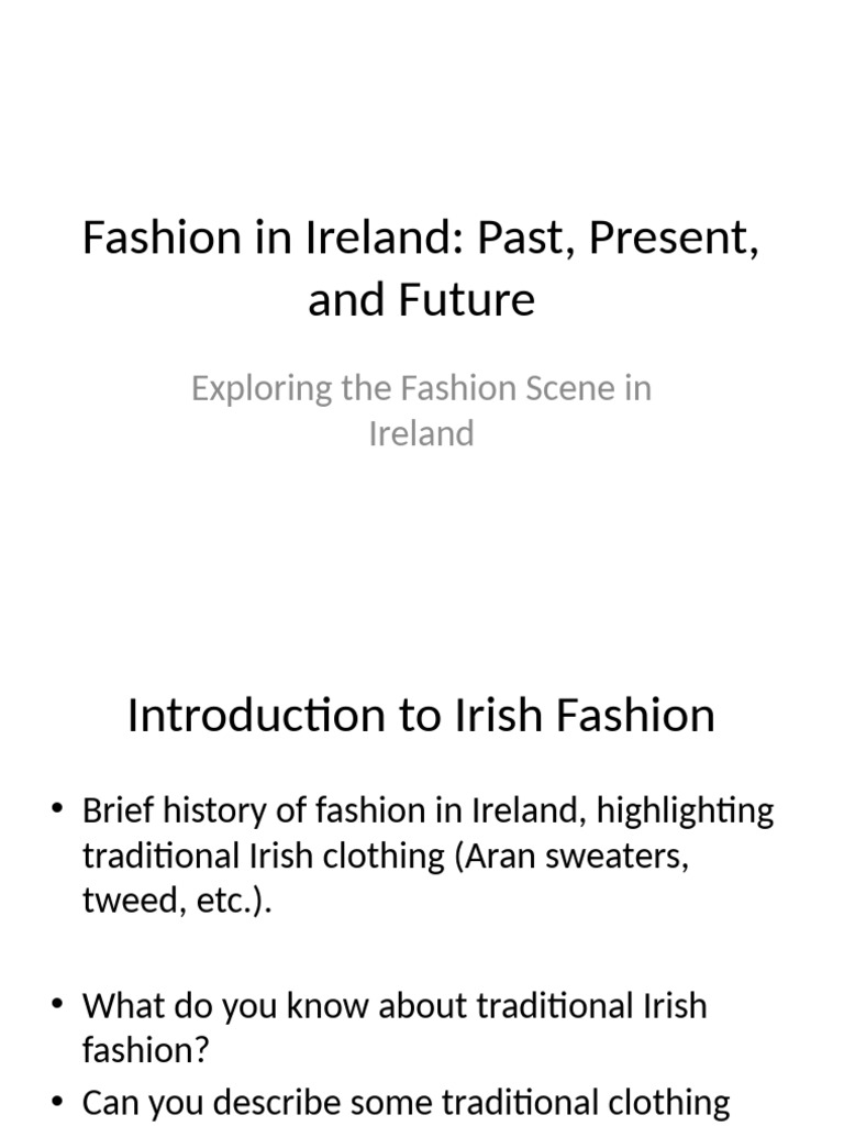 Fashion in Ireland Presentation | PDF