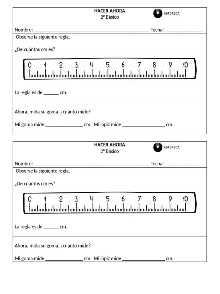 Eje Medición - Medir Con Regla | PDF