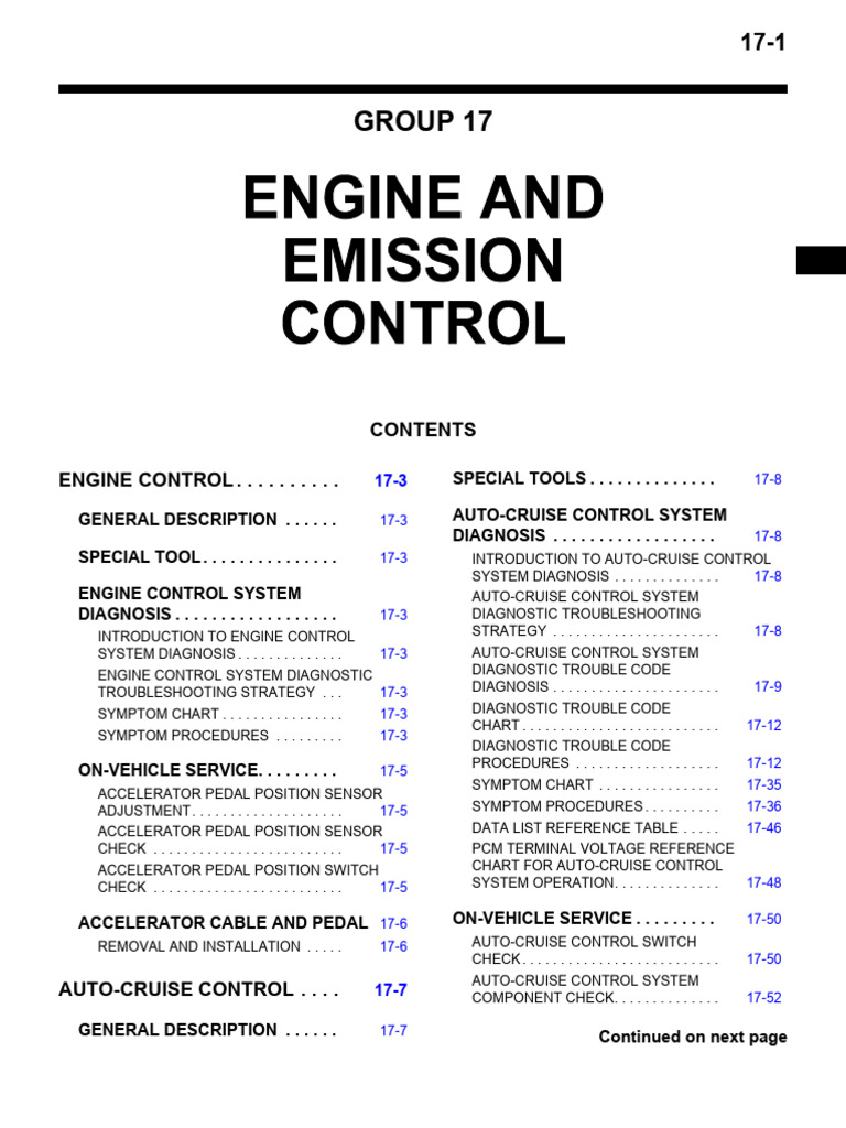 Engine Control System Diagnosis Guide | PDF | Throttle | Vehicle Parts