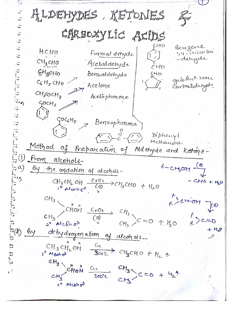 aldehyde ketone & carboxylic acid | PDF