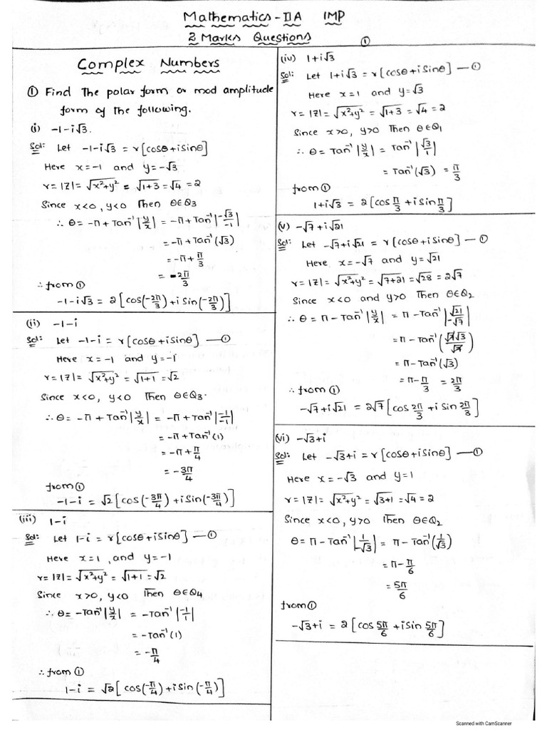 Maths 2A Study Material (Only VSAQ's) | PDF