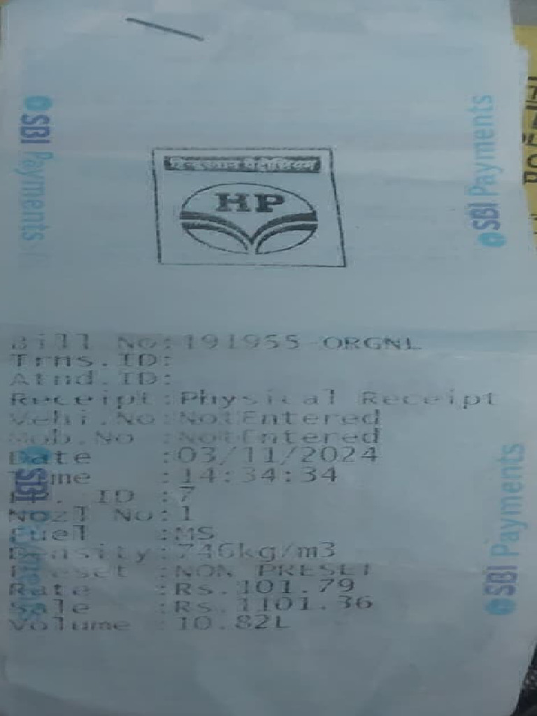 OIL BILL | PDF | Business Documents