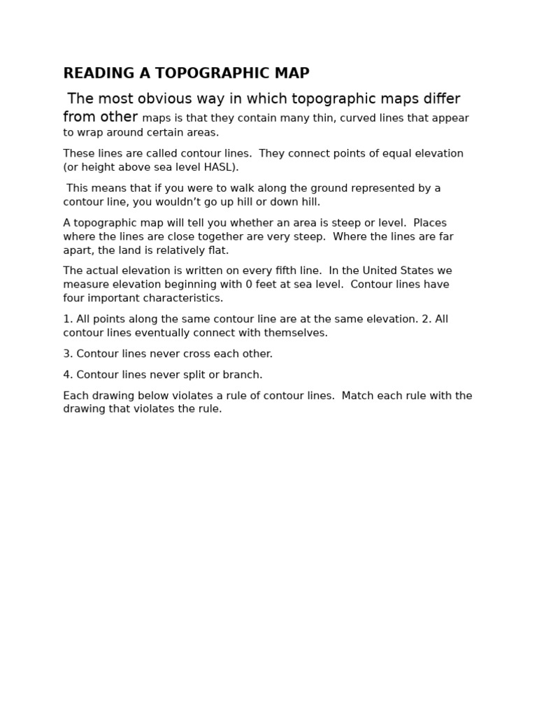 Contour Lines | PDF