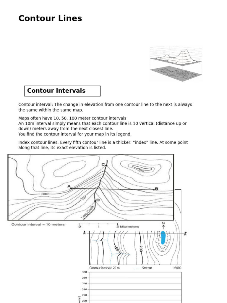 Contour Intervals WS 2 | PDF