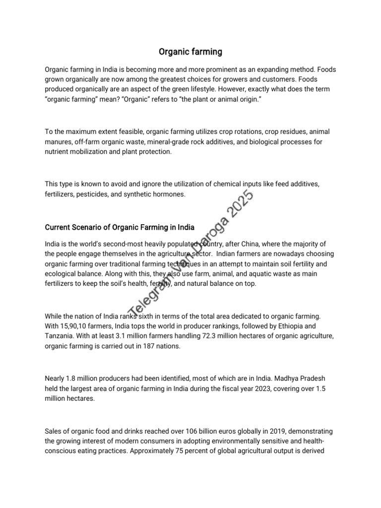 Organic Farming Complete Notes | PDF | Organic Farming | Agriculture