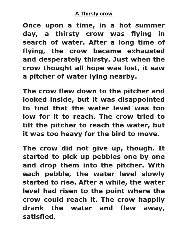 A Thirsty Crow Story | PDF