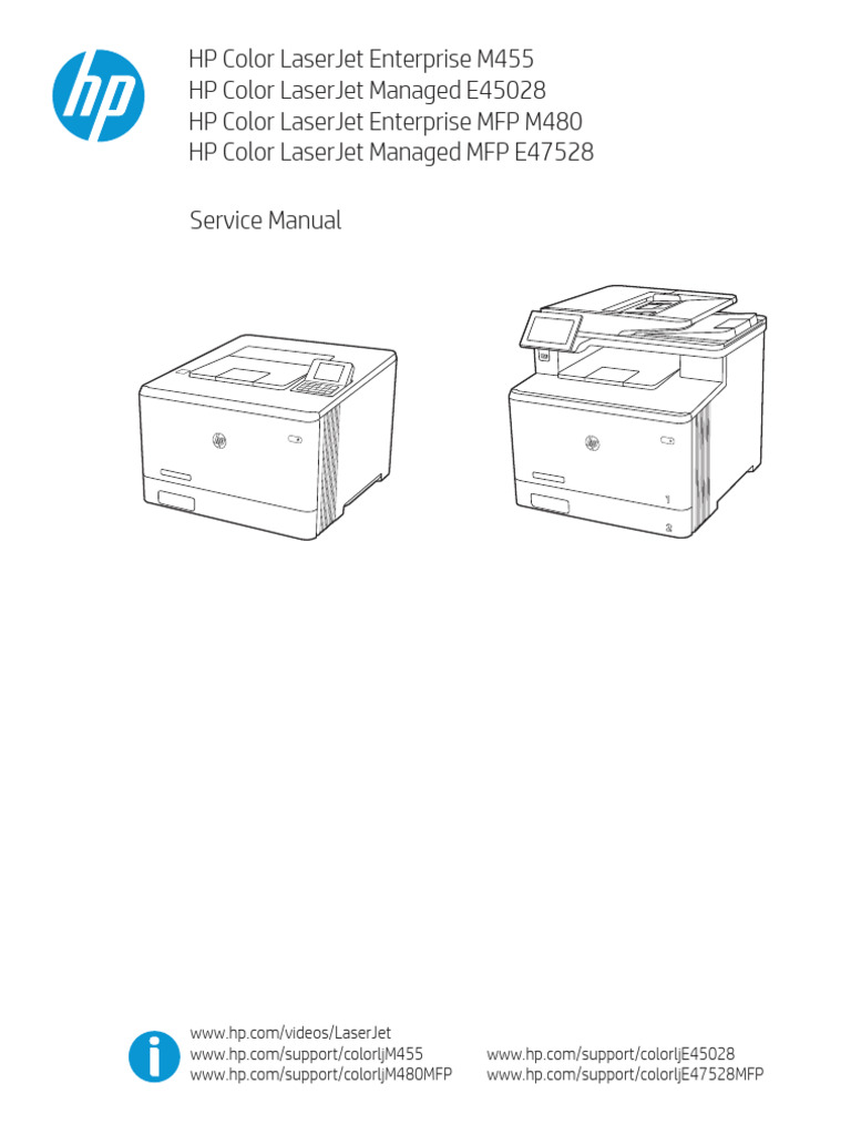 HP Color LaserJet Enterprise M455 HP Color LaserJet Managed E45028 HP ...