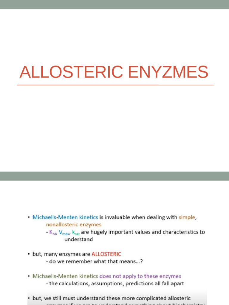 Allosteric Enzymes Last Part | PDF
