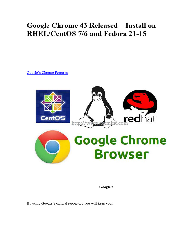 Instalar Google Chrome en CentOS | PDF | Software | System Software