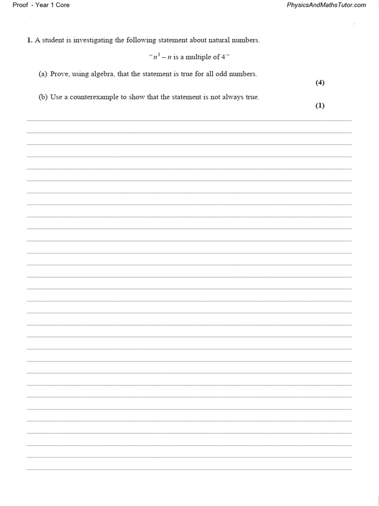 T HTTPSPMT - physicsandmathstutor.comdownloadMathsA-levelPureProof-1Edexcel-Set-CQPProof20QP PDF ...