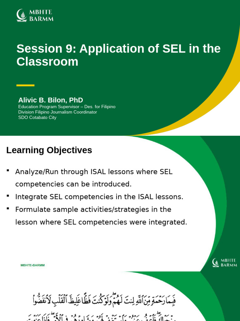SEL-Session-9-Final | PDF | Learning | Teachers