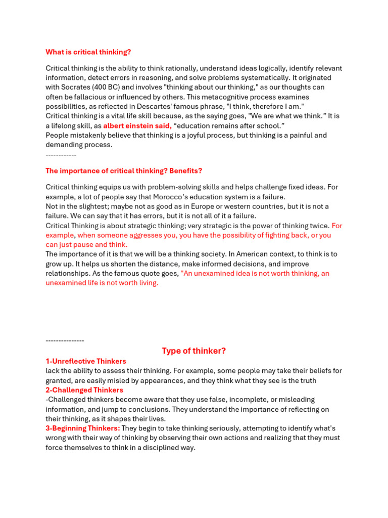 What Is Critical Thinking | PDF | Critical Thinking | Thought