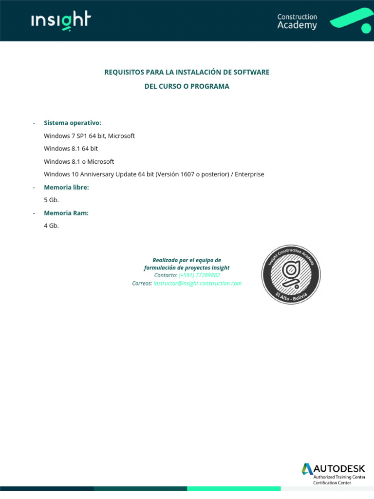 Requisitos Para La Instalación de Software Ica | PDF