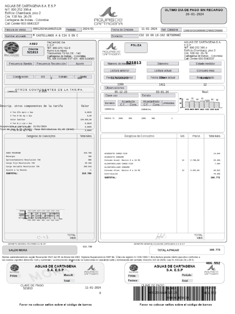 2 Aguas de Cartagena Sa Esp Sigla Acuacar 521813 | PDF