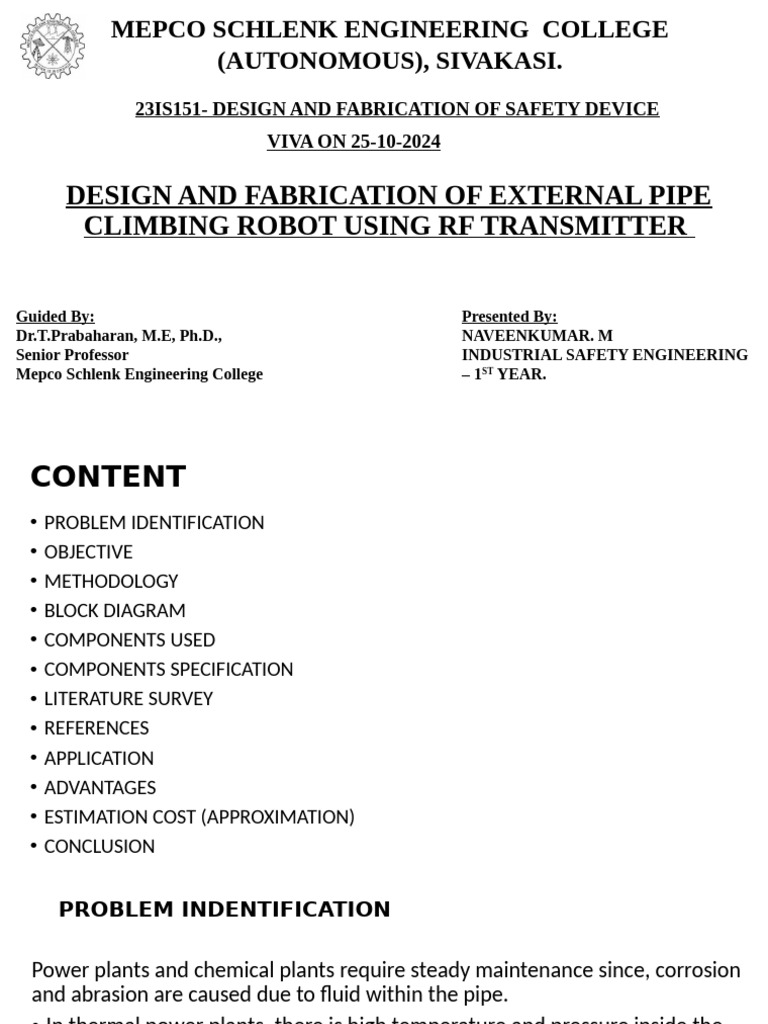 External Pipe Climbing Robot | PDF | Transmitter | Radio