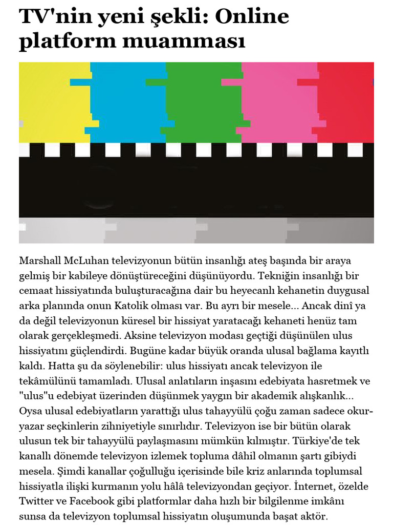 TVnin Yeni Sekli Online Platform Muammas | PDF