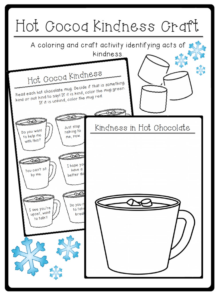 Hot Cocoa Kindness Craft Activity | PDF