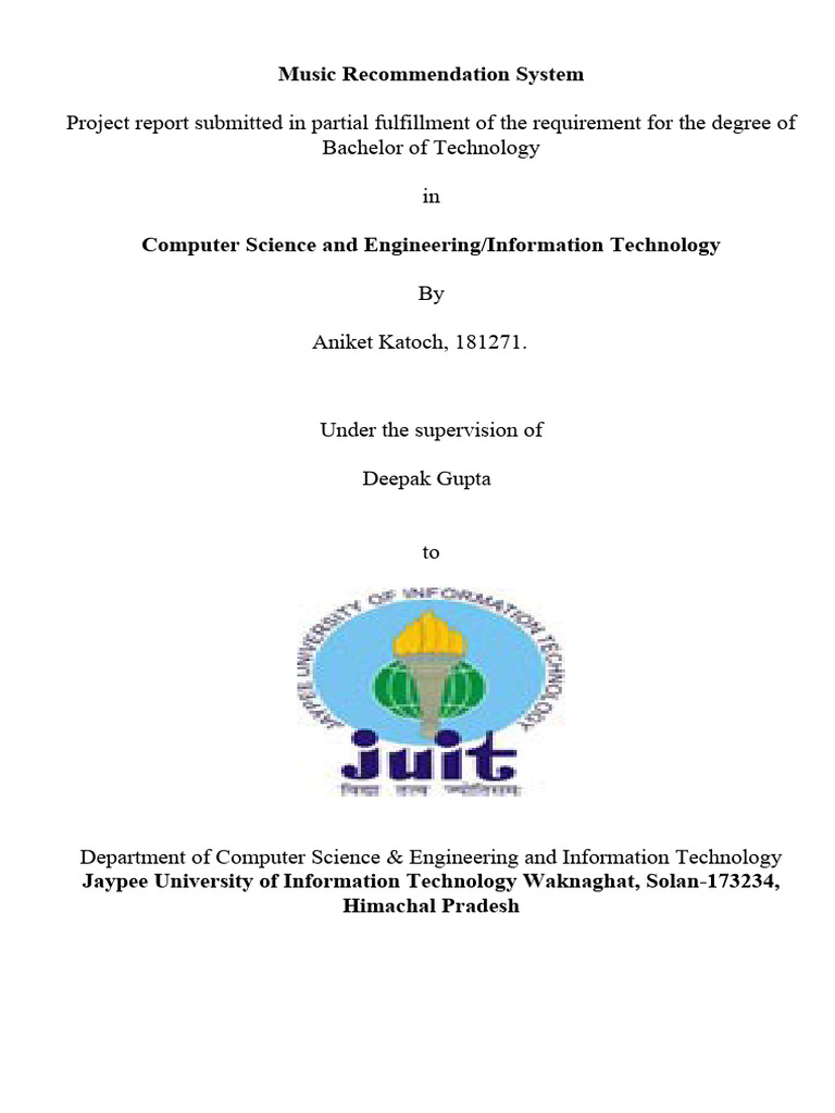 Music Recommendation System Overview | PDF | Machine Learning | Computing