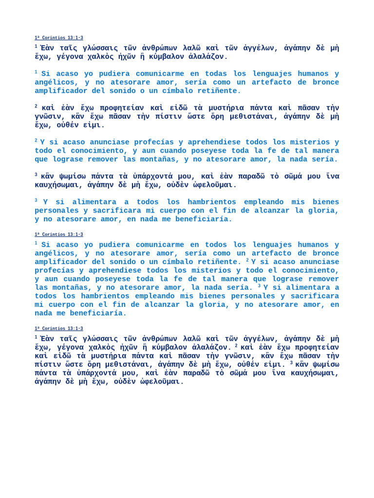 1 Corintios 13b | PDF