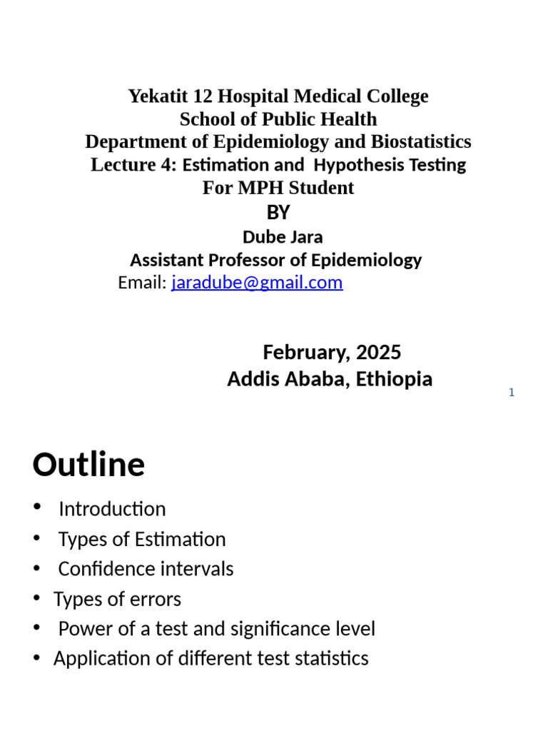 Lecture 4-Statistical Inferences | PDF | Confidence Interval | Standard Error
