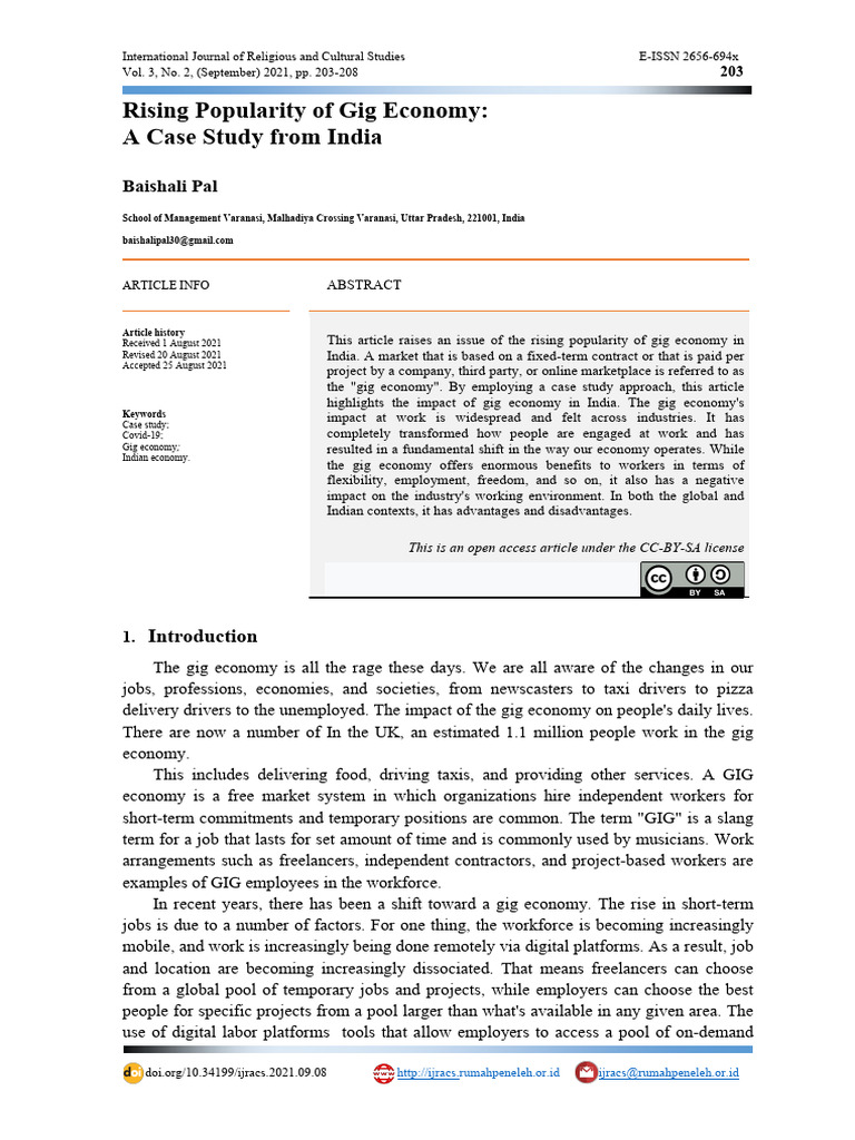 India's Gig Economy Surge | PDF | Employment | Temporary Work