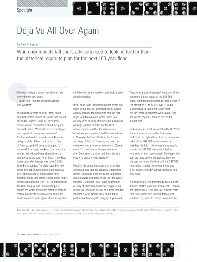 Déjà Vu All Over Again | PDF | Power Law | Risk