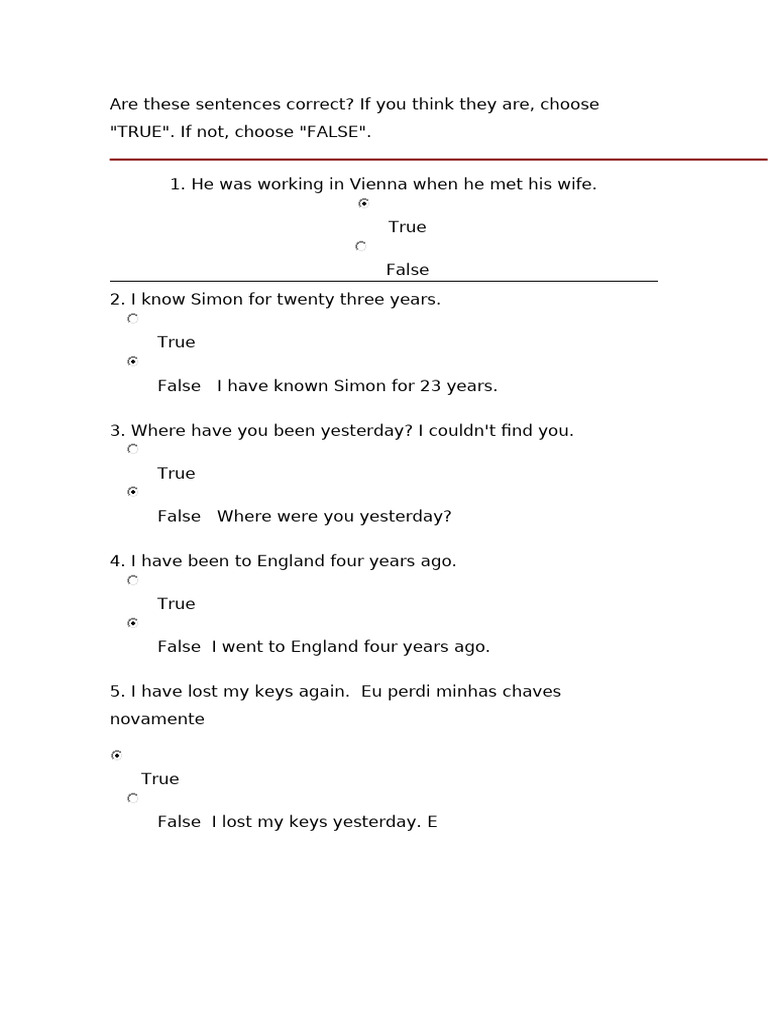 Are These Sentences Correct | PDF