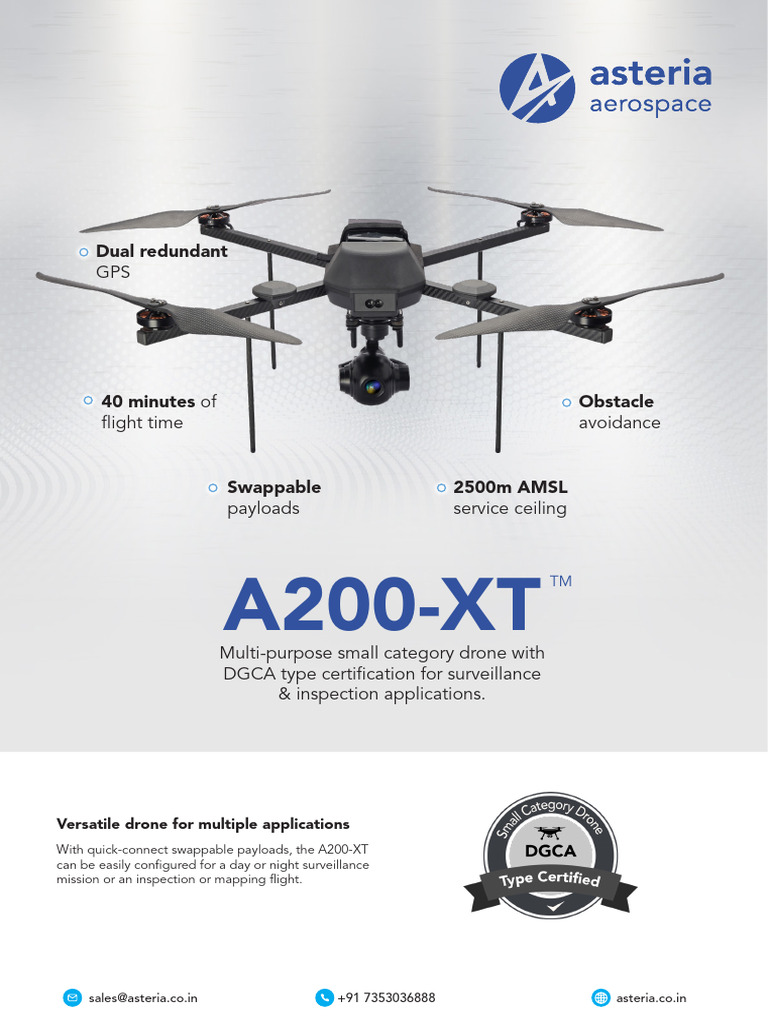 A200-XT Versatile Surveillance Drone | PDF | Unmanned Aerial Vehicle