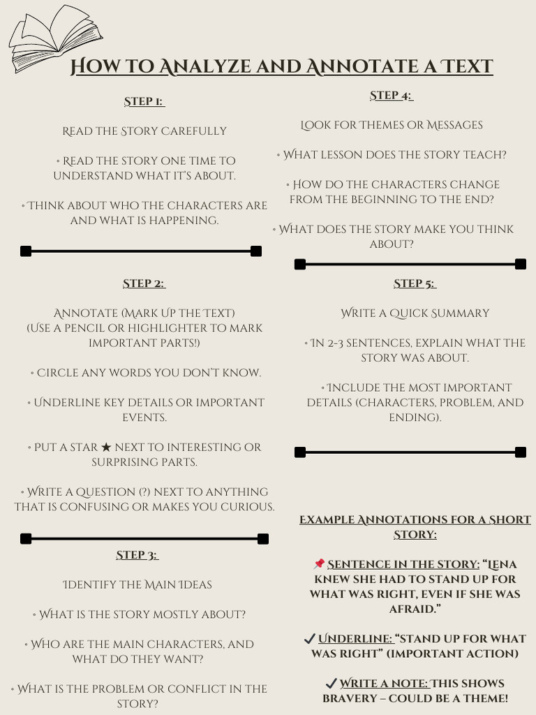 How To Analyze and Annotate A Text | PDF