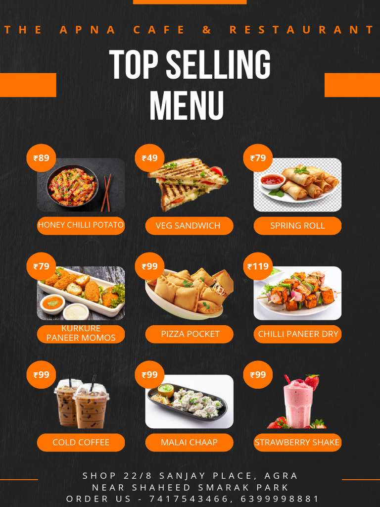 Top Selling Menu of Tac&r | PDF
