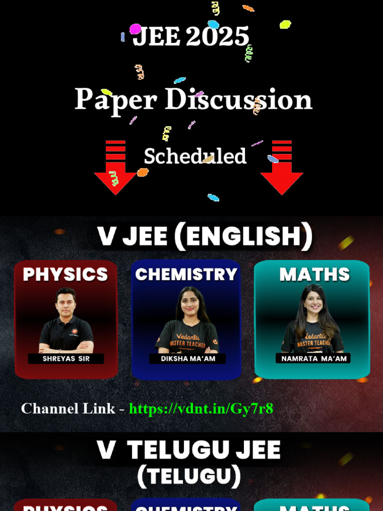 JEE 2025 Paper Discussion Links | PDF